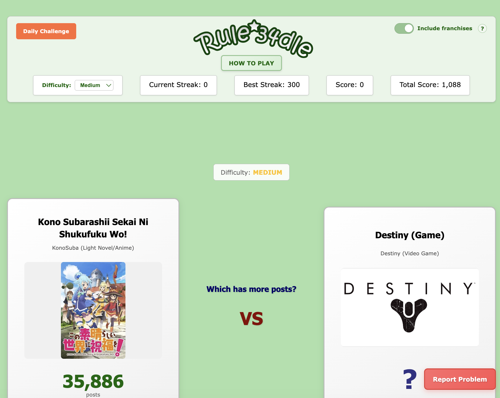 Rule34dle - The Ultimate Character Guessing Game