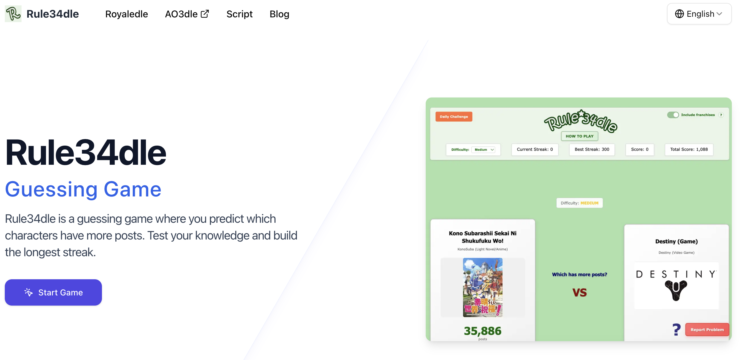 Over Rule34dle | Rule34dle